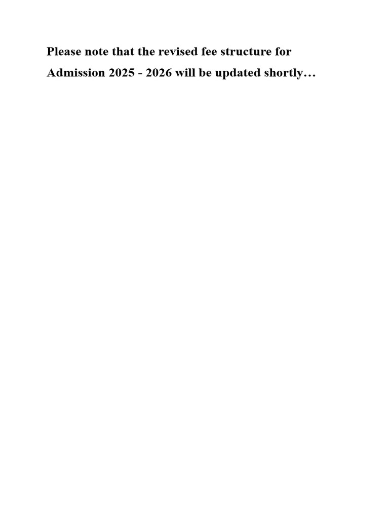 PG Admission & Fees Structure | PDF