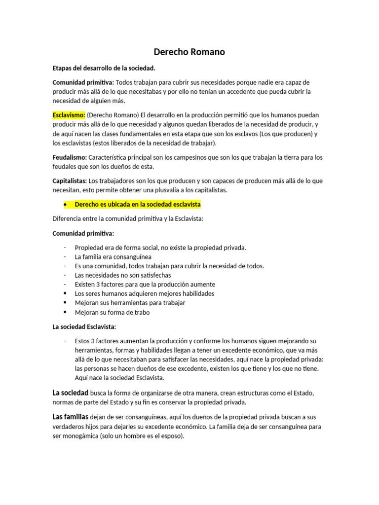 Evolución del Derecho Romano y sus Etapas | PDF | Roma antigua | Justicia