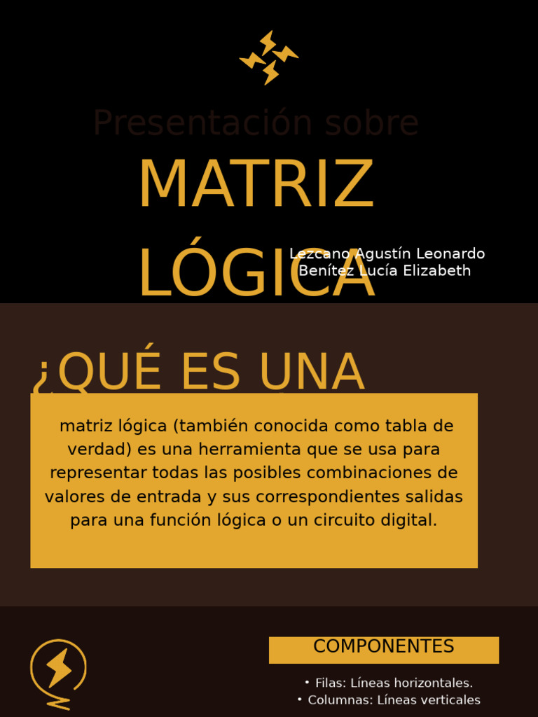 Matriz Lógica | PDF | Matriz (Matemáticas) | Análisis matemático