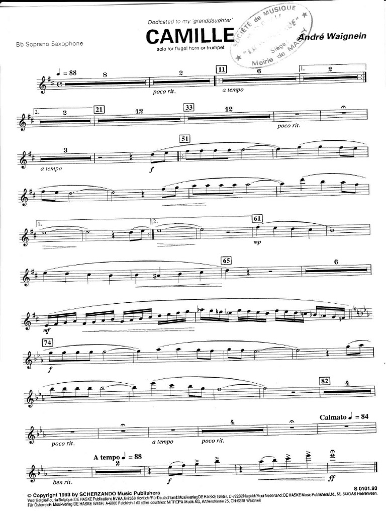 Camille Sax Cor | PDF | Woodwind Instruments | Musical Instruments