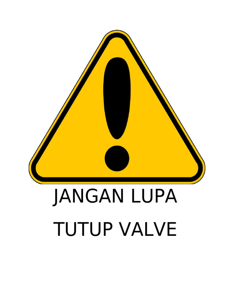 SIGN TUTUP VALVE Transfer | PDF