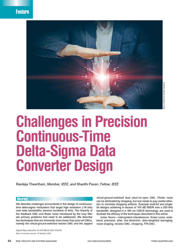 Challenges in Precision Continuous-Time Delta-Sigma Data Converter ...