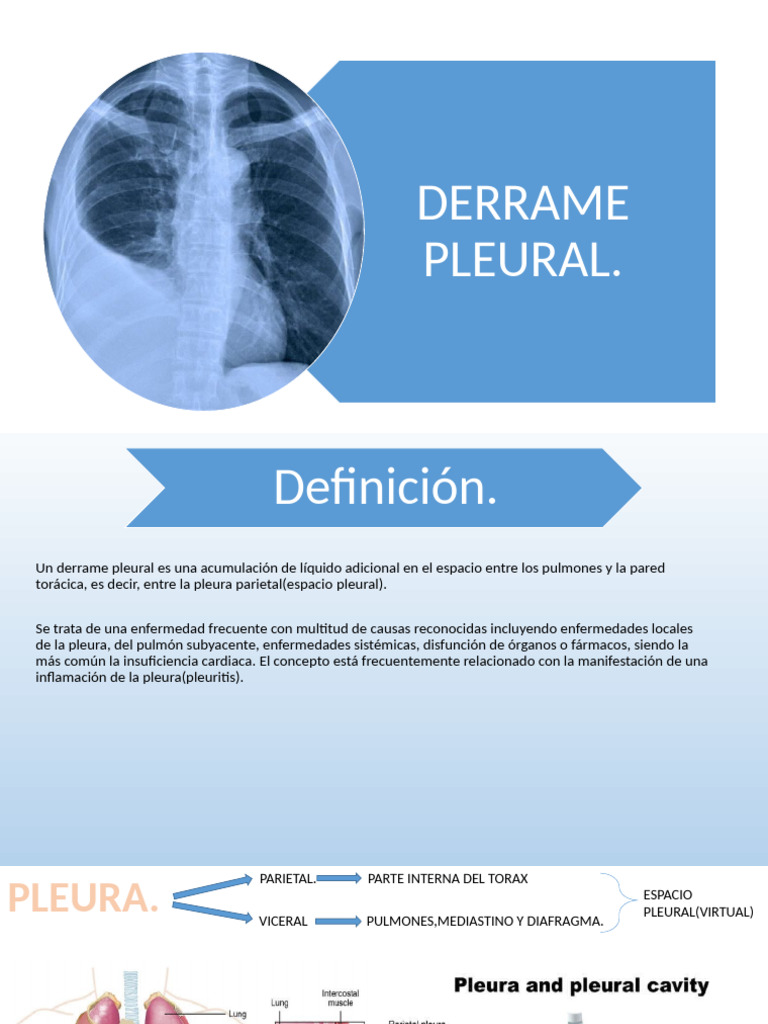 Derrame Pleural | PDF | Enfermedades y trastornos | Especialidades Medicas