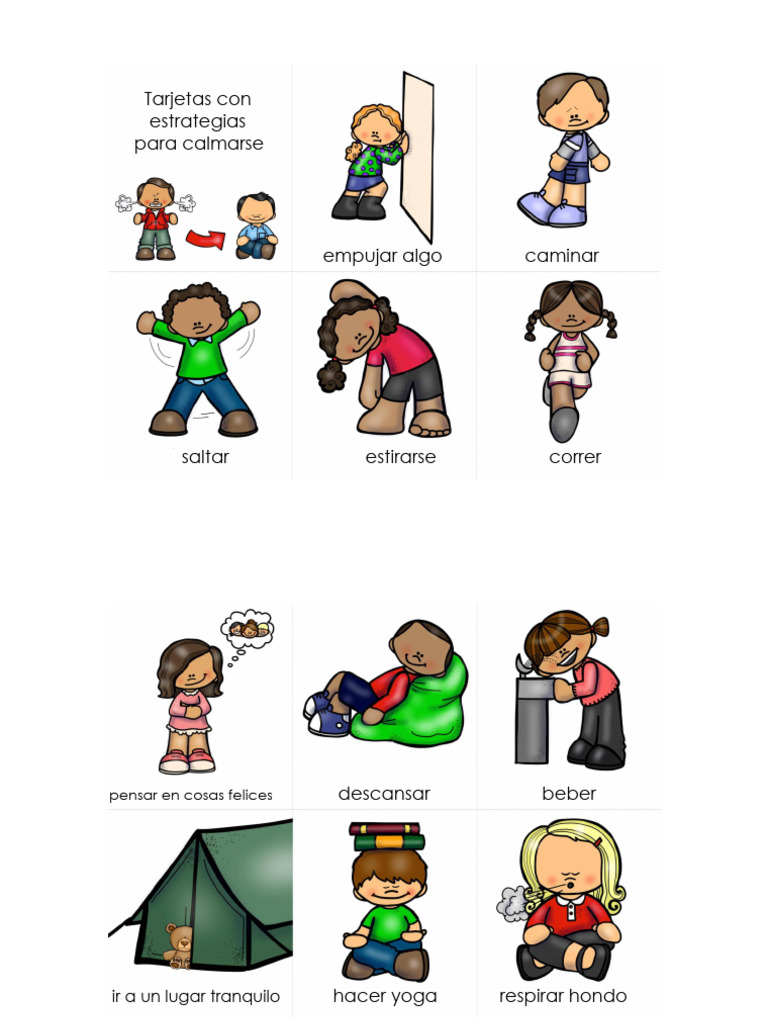 Anexo Módulo 2 Tarjetas Con Estrategias para Calmarse | PDF