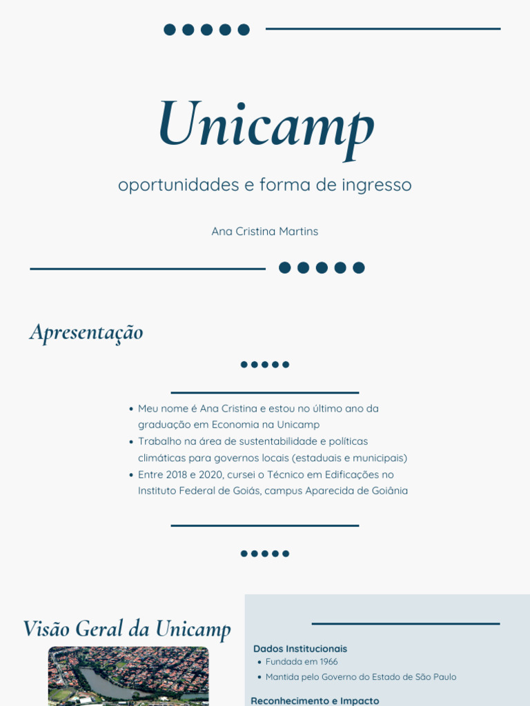 Apresentação Unicamp | PDF