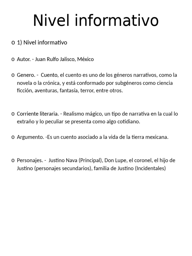 Análisis del cuento "Diles que no me maten" | PDF | Narración | Cuentos