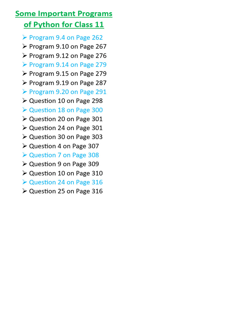 Important Programs | PDF
