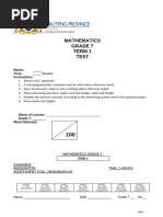 1maths Grade 7 Paper 1 | PDF | Numbers | Arithmetic