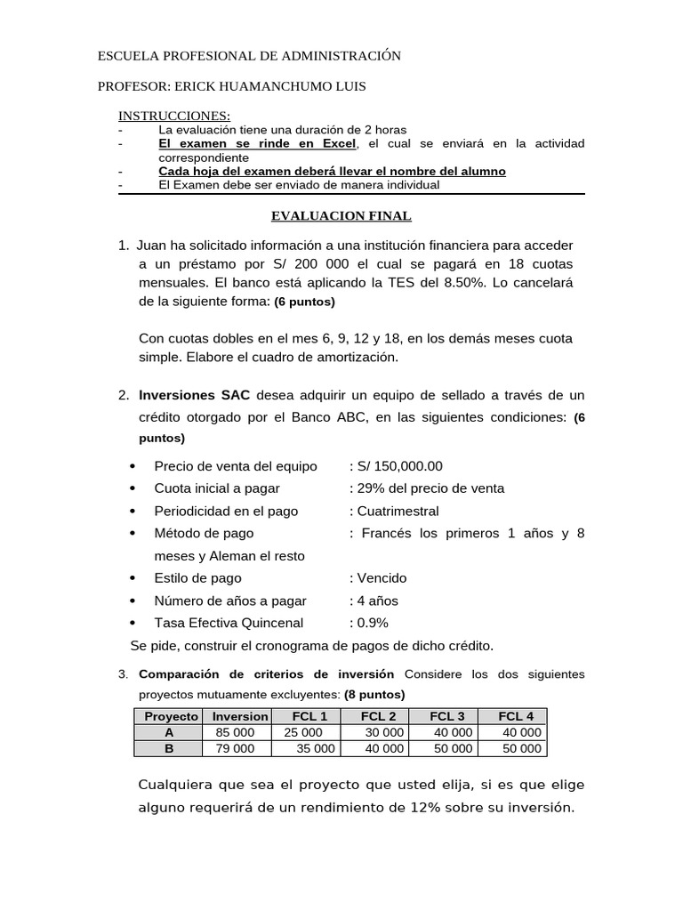 Examen Final MF 2025 | PDF | Economias | Dinero