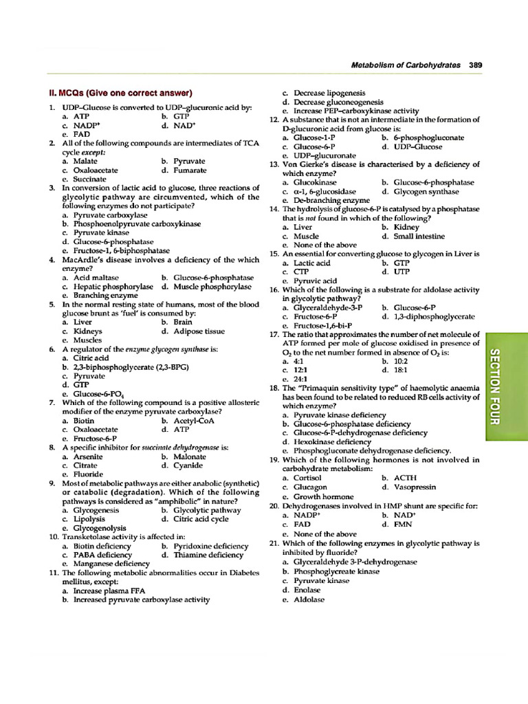 Biochemistry Mcqs | PDF