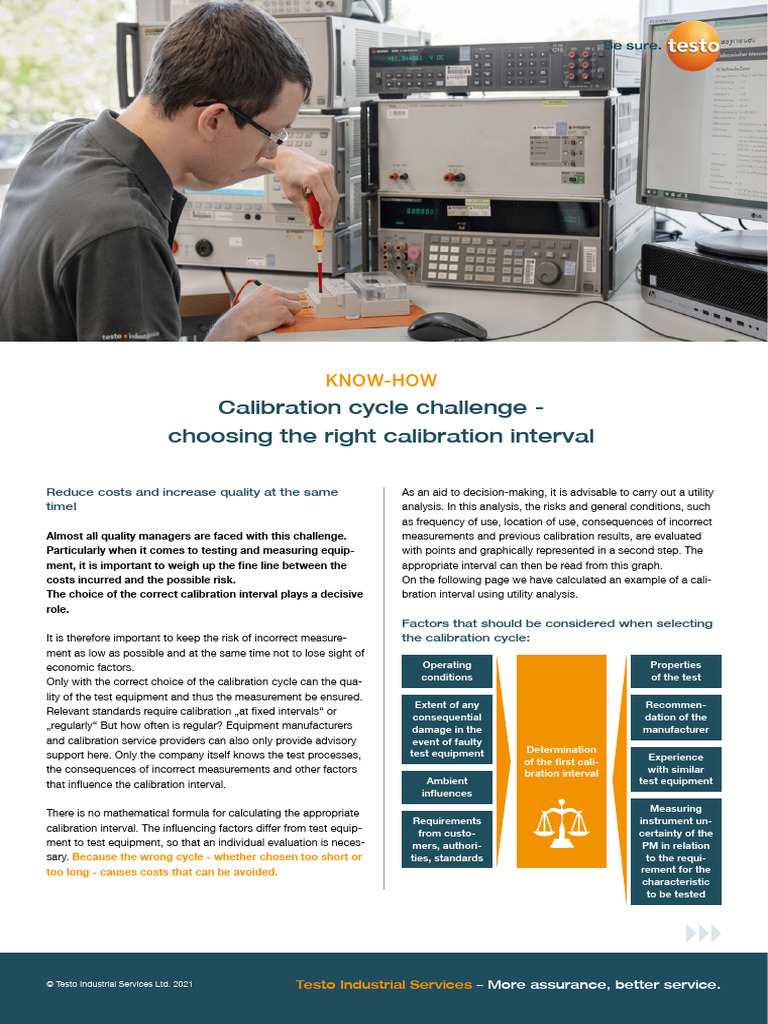 Choosing the Right Calibration Cycle | PDF | Calibration | Risk