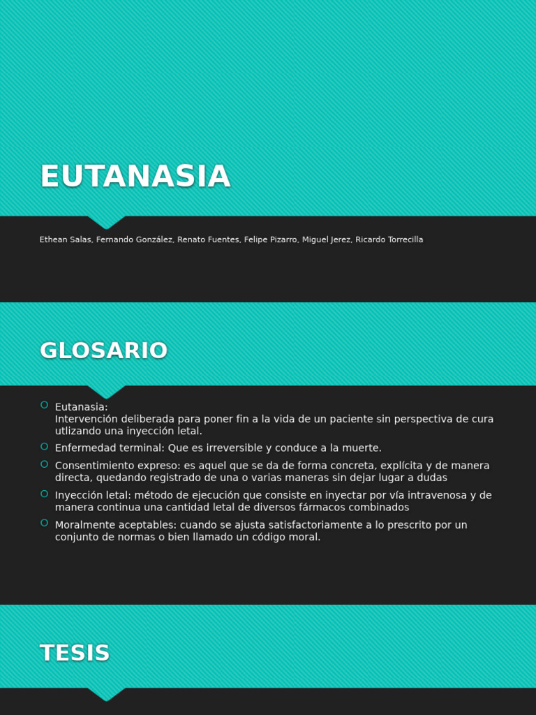 Debate Eutanasia Salas y CIA. 3ro Medio | PDF