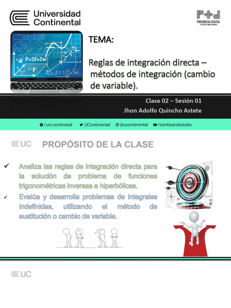 SEM 02-S01-CI-R.I.D. (Trig. Inv.-Func. Hiper) y Metodo de Integracion (Cambio de Variable) | PDF ...