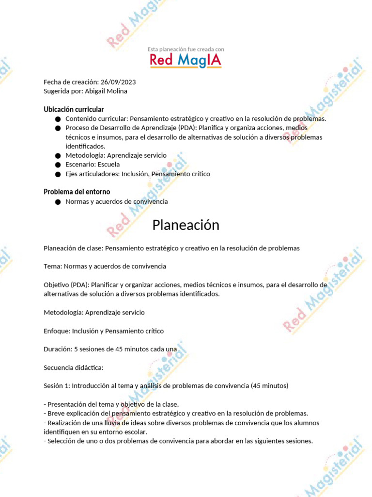 Red MAgIA - Planifica y Organiza Acciones, Medios Técnicos e Insumos ...