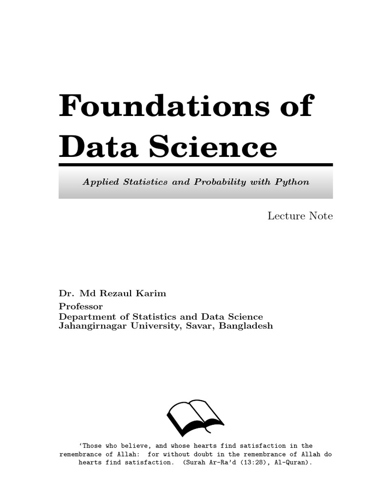 Data Science Foundations with Python | PDF | Data Science | Statistics
