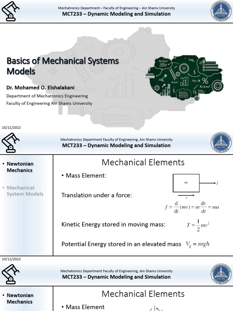 Dynamic Modeling in Mechatronics Engineering | PDF | Mechanical ...