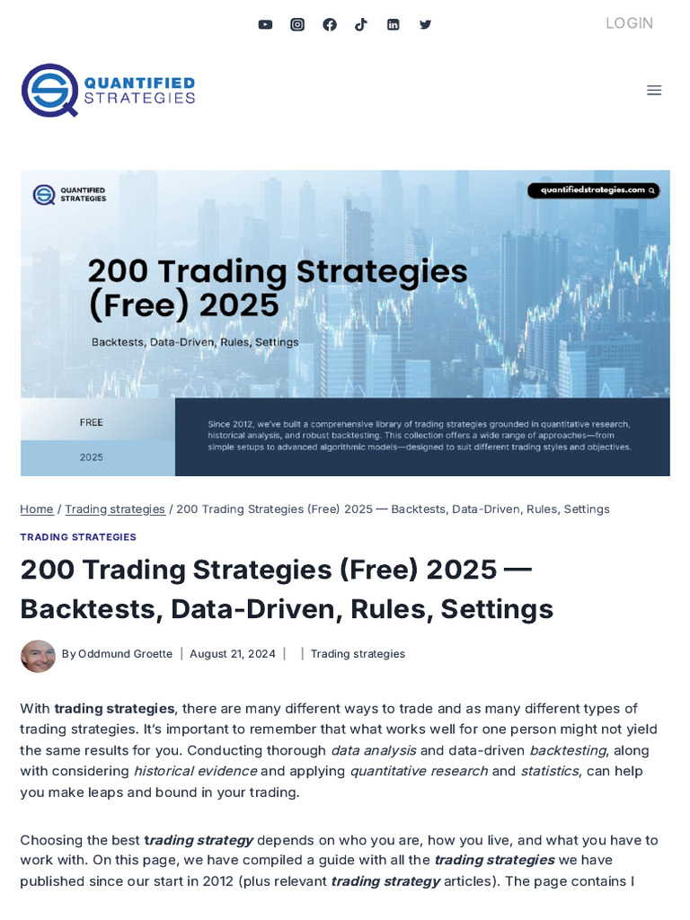 Free Trading Strategies for 2025 | PDF | Market Trend | Day Trading