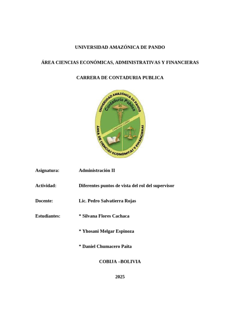 Diferentes Puntos de Vista Del Rol Del Supervisor | PDF