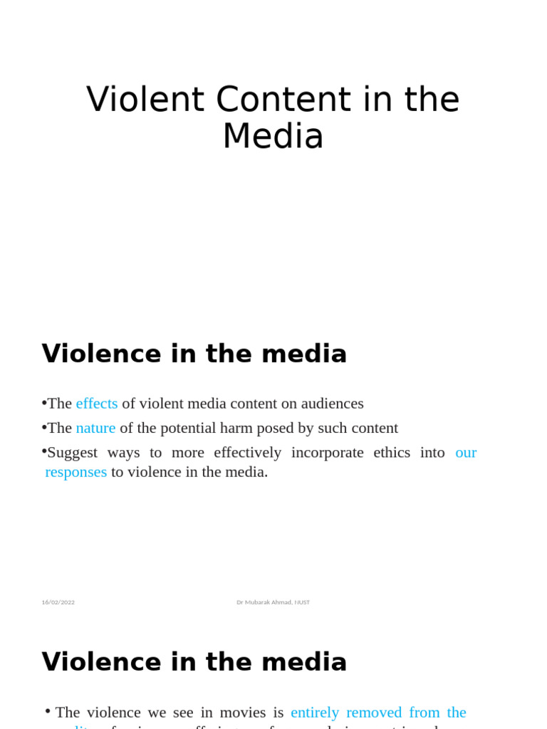Impact of Violent Media Content | PDF | Empathy | Violence