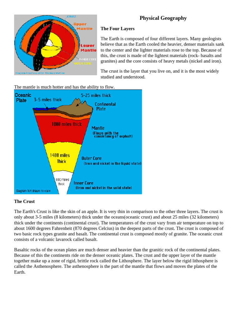 Earth's Layers and Plate Tectonics Explained | PDF | Volcano | Plate ...