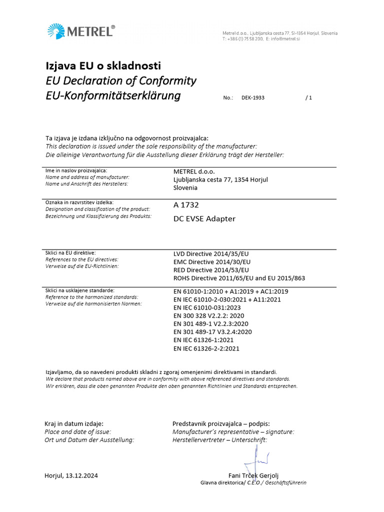 EU Declaration of Conformity A 1732 | PDF | Conformity | European Union