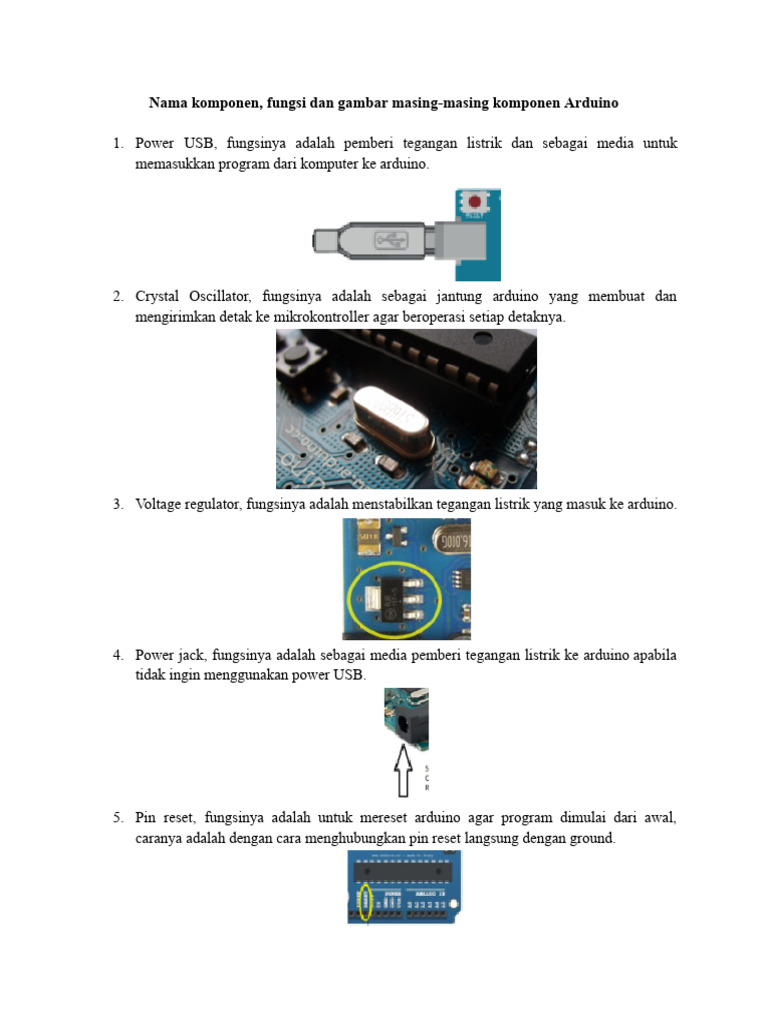 Komponen dan Fungsi Arduino | PDF