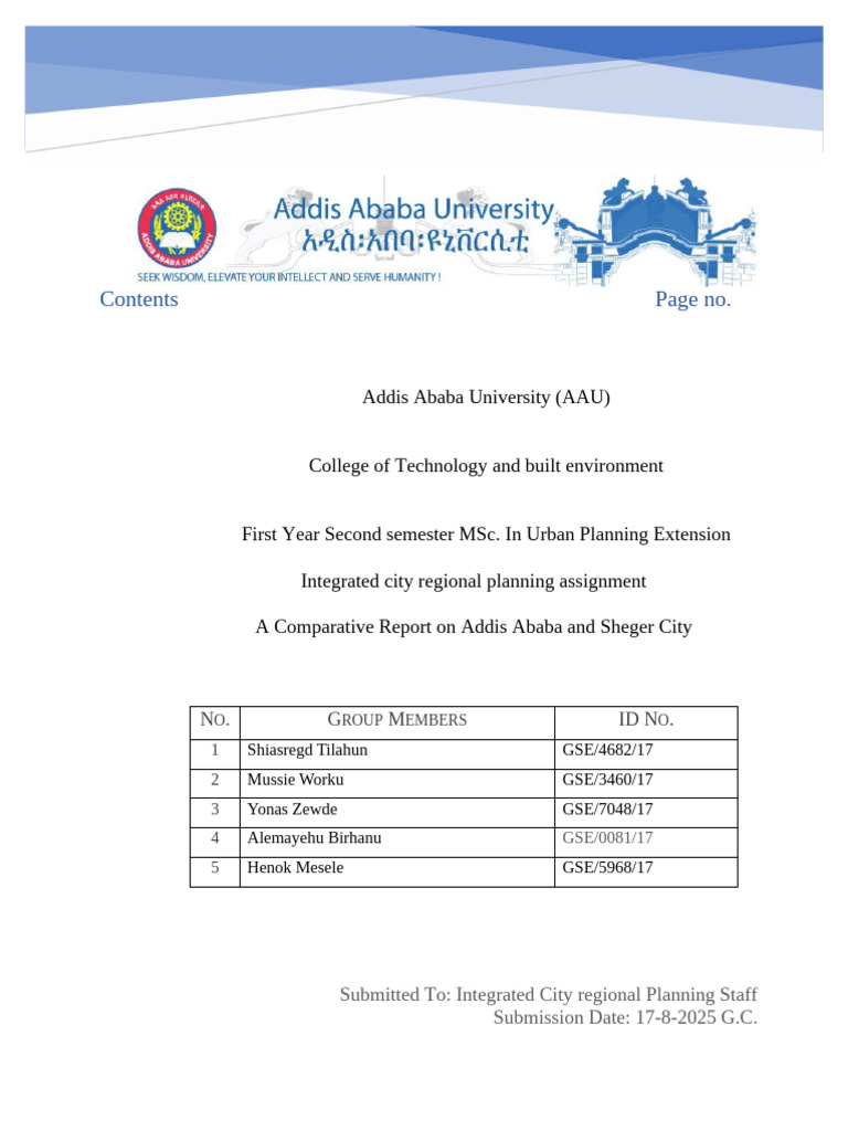 Sheger City Master Plan Overview 2024 | PDF | City | Ethiopia