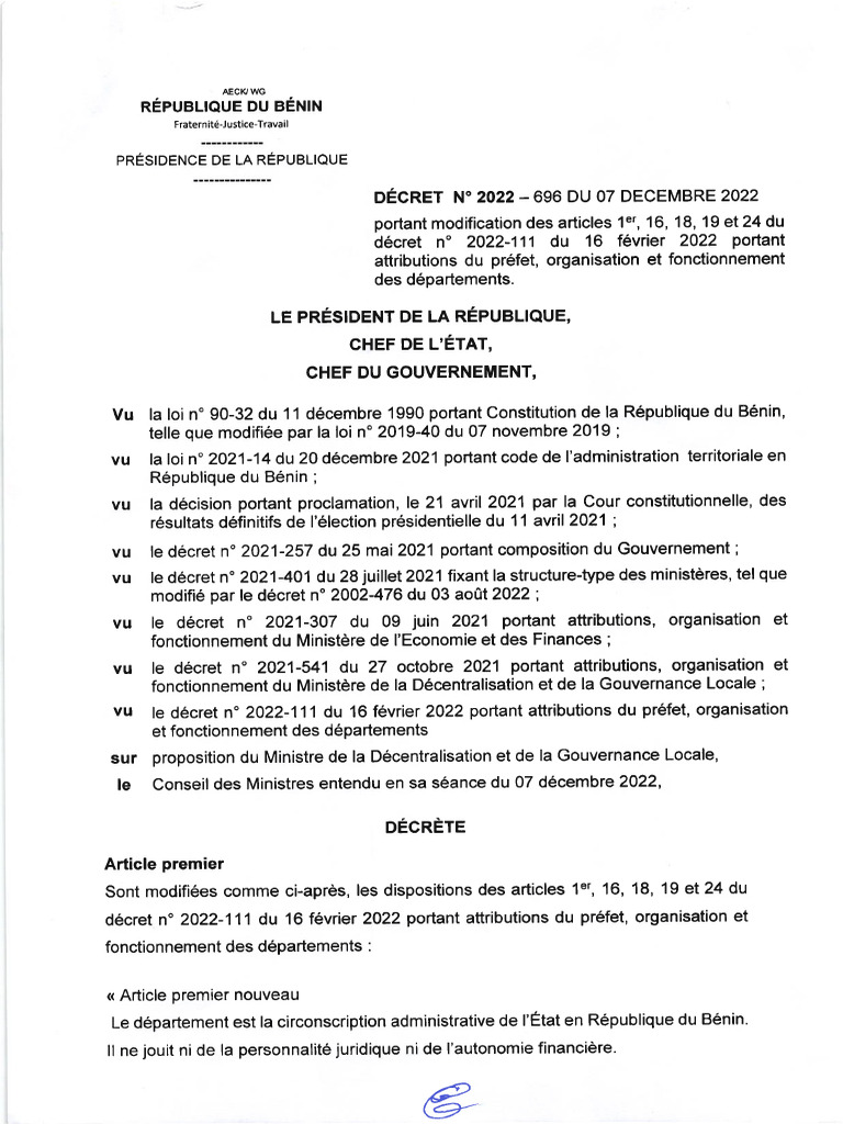Decret 2022 696 | PDF