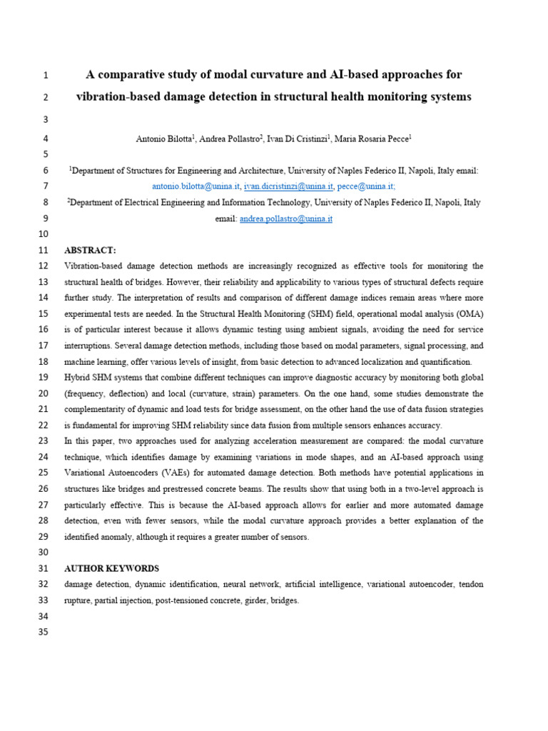 Modal Curvature vs AI in Damage Detection | PDF | Prestressed Concrete ...