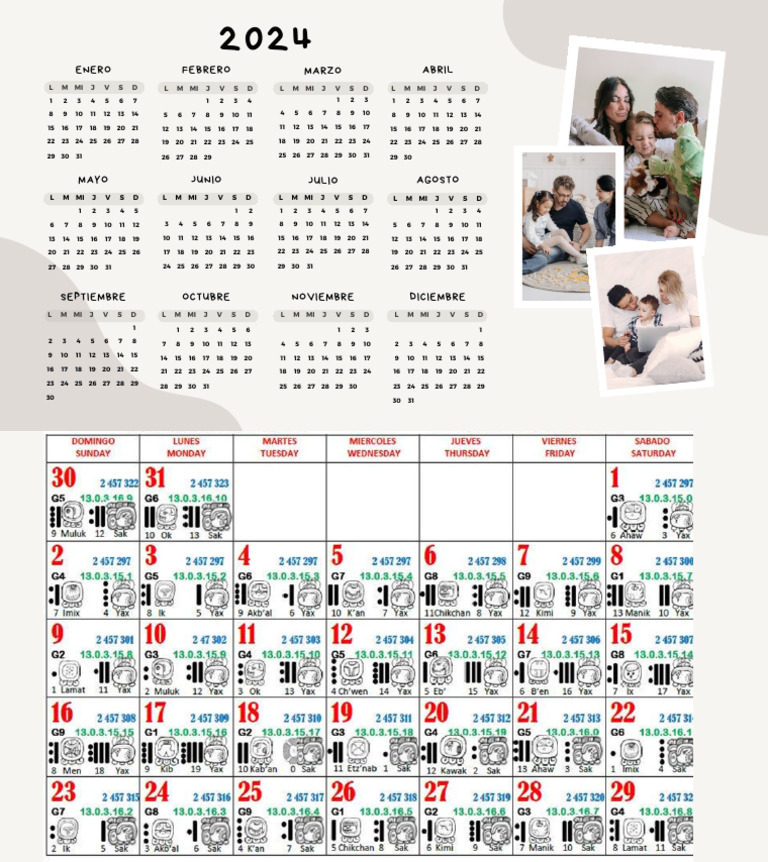Calendario Almanaque 2024 Fotográfico Gris | PDF