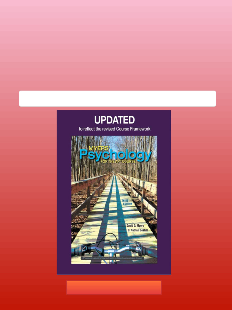 Updated Myers Psychology For The AP Course 3rd Edition David G. Myers ...