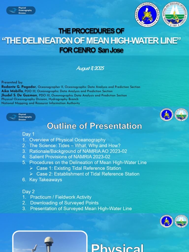 Guidelines for Delineating Mean High-Water Line | PDF | Tide | Hydrography