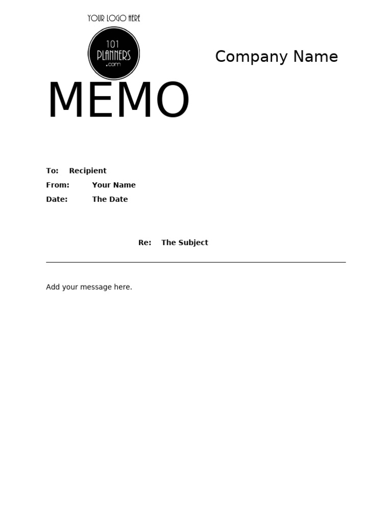 Memo Template Word 1 With Logo | PDF