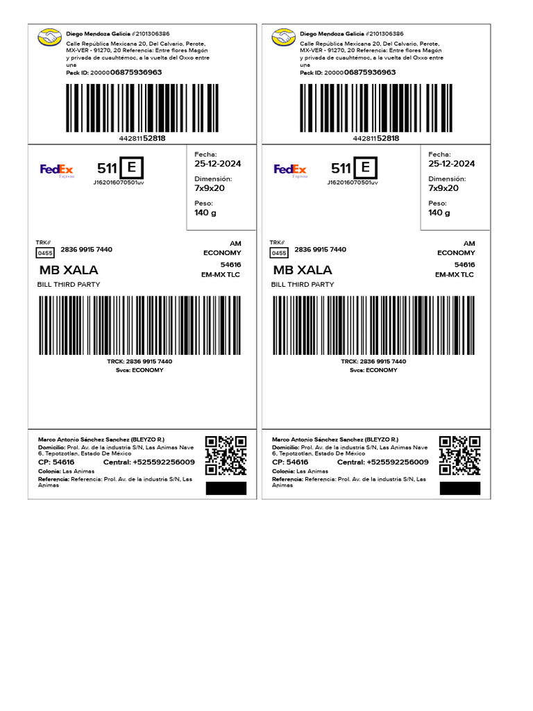 Shipment Labels 241227113254 | PDF
