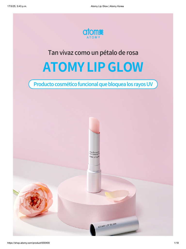 Atomy Lip Glow - Atomy Korea | PDF | Artículos de tocador