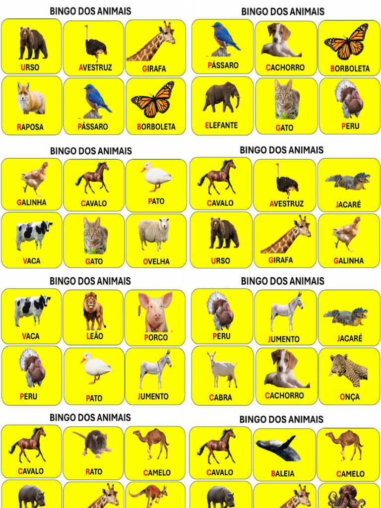 Bingo Dos Animais - IV | PDF
