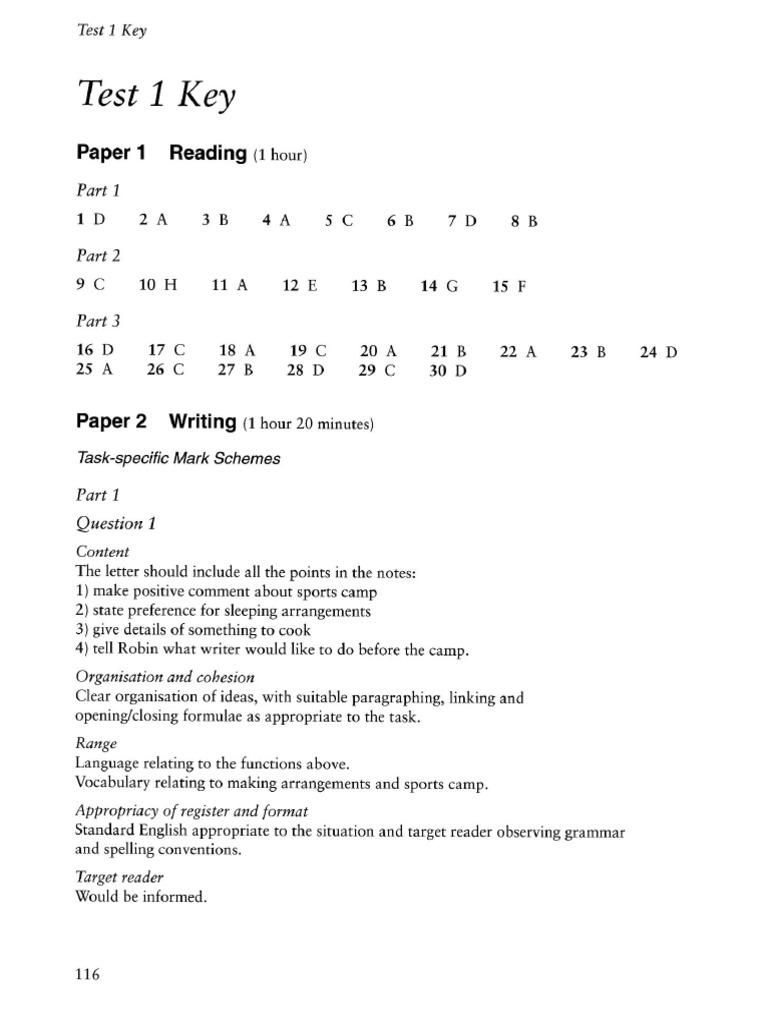 Cambridge+First+Certificate+in+English+1 KEYYYY | PDF