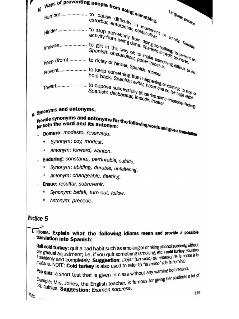 Key Language Practise I | PDF