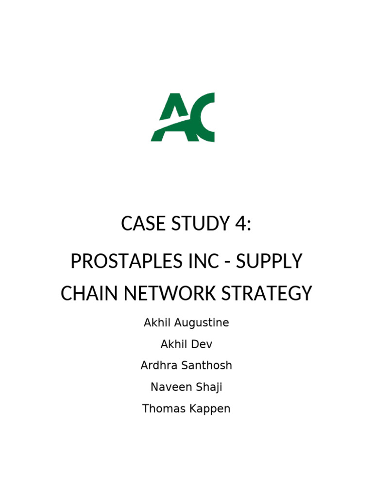 Case Study 4 (1) Global Supply Chain Management | PDF | Logistics ...