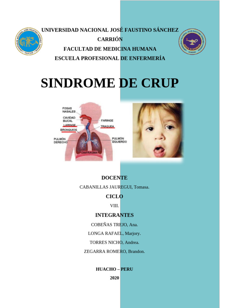 Sindrome Crup | PDF | Tos | Especialidades Medicas