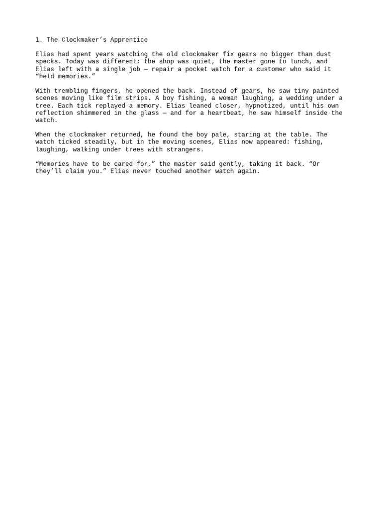 The Clockmaker's Apprentice | PDF