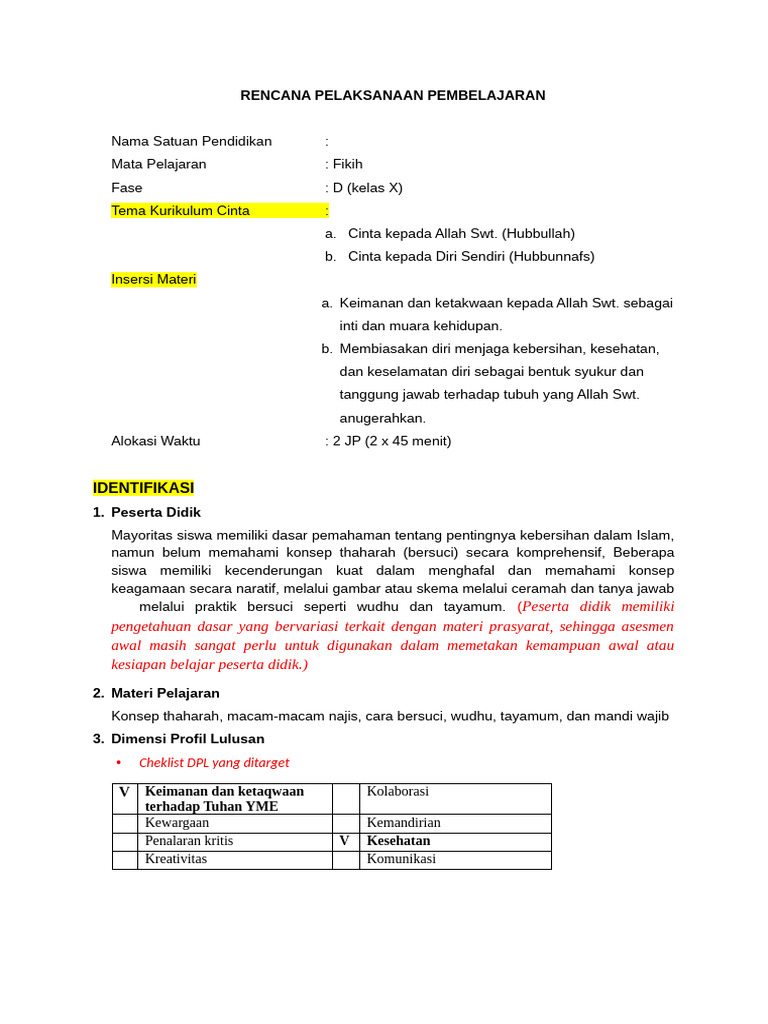 Contoh RPP PM-KBC | PDF