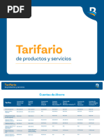 Tarifario Productos y Servicios Qik Banco | PDF | República Dominicana | Industrias de servicio