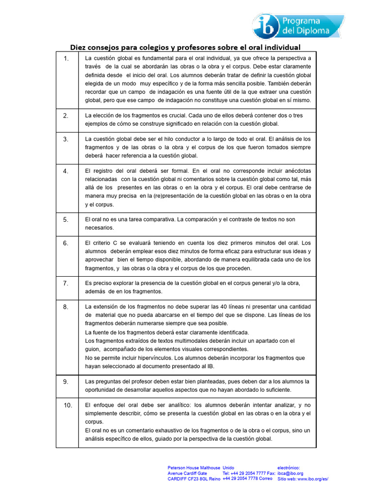 Diez Consejos Coi | PDF