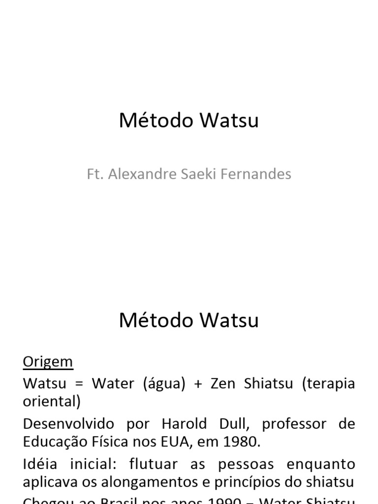 Método Watsu | PDF | Dor | Fibromialgia