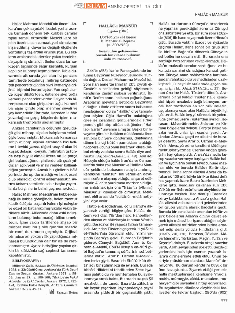 Hallâc-I Mansûr Güllü | PDF