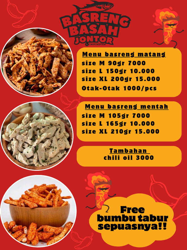 Coklat Dan Hijau Minimalis Rapih Makanan Khas Jawa Barat Restoran Menu ...