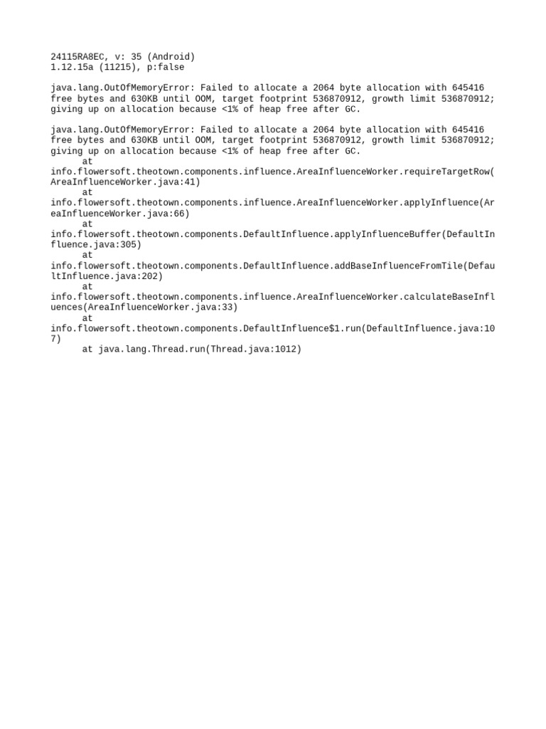 OutOfMemoryError in Android App | PDF