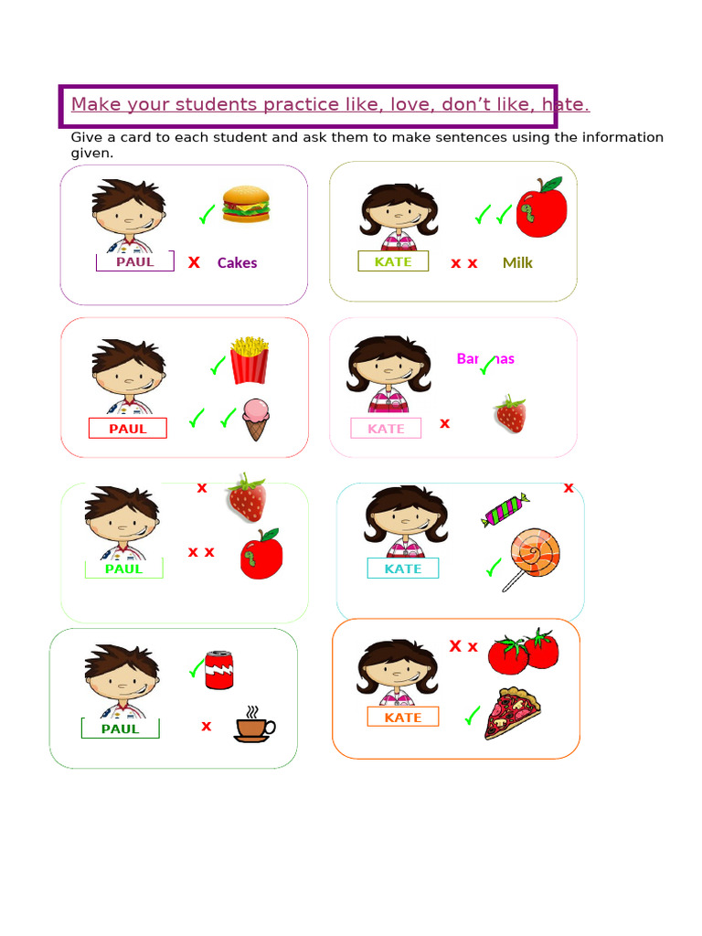 I Like, I Don T Like | PDF