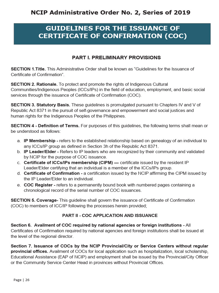Guidelines for Certificate of Confirmation | PDF | Justice | Crime ...